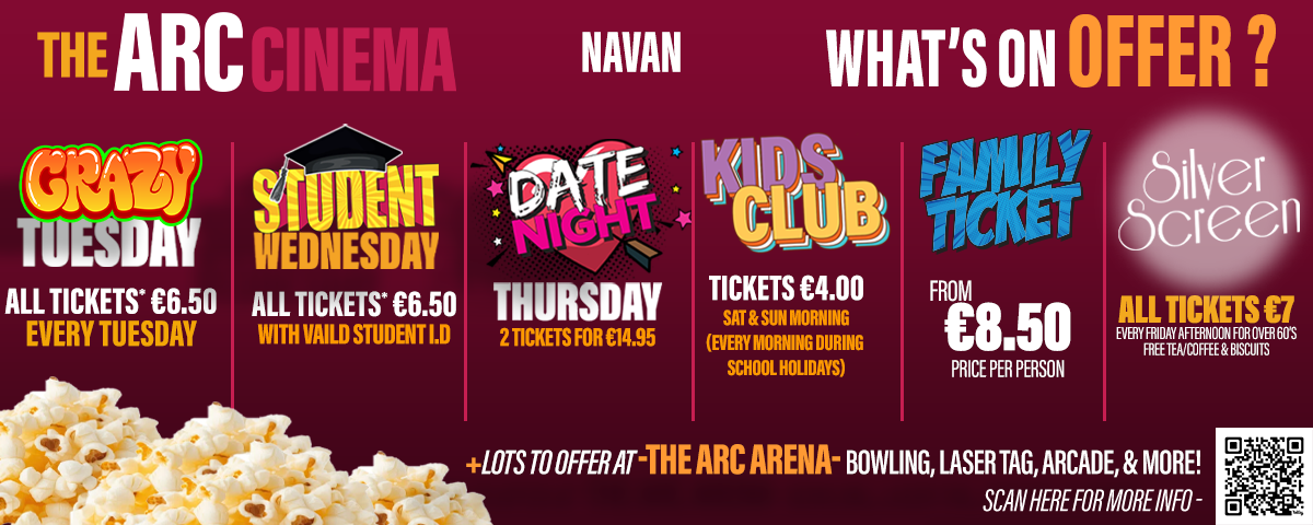 Home | Arc Cinema Navan – Cinema listings, times and online tickets